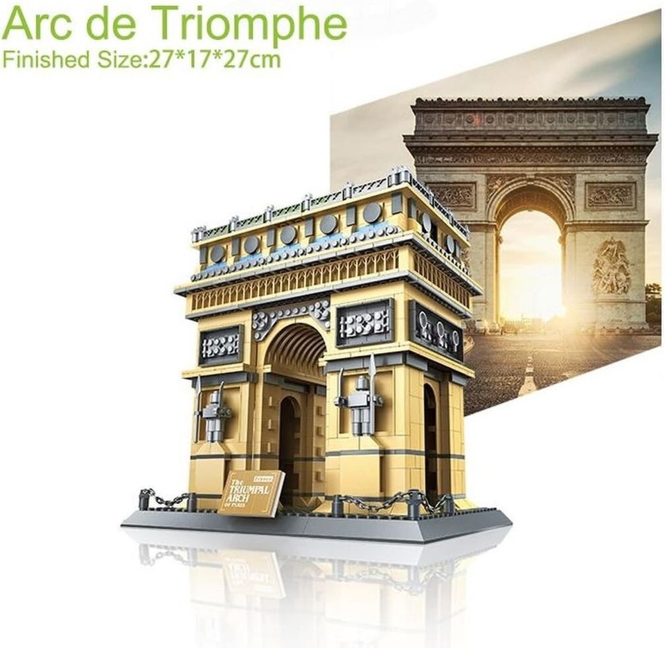 The Arc de Triomphe de l'Étoile Wange Building Block Brick Model Kit ...