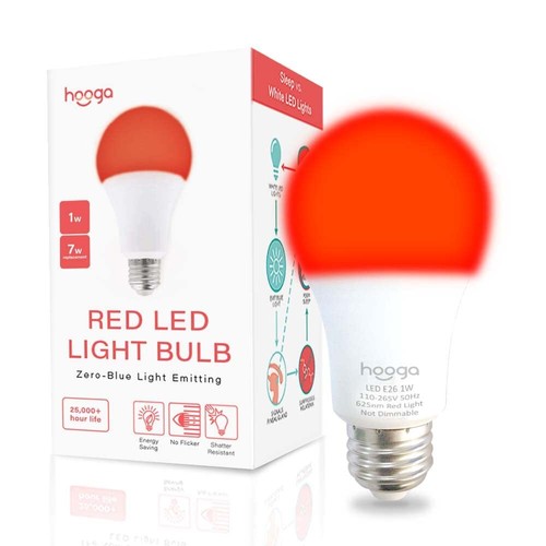 Sleep Light Bulb Blue Light Blocking Red Night Light. 625nm Red Bulb ...