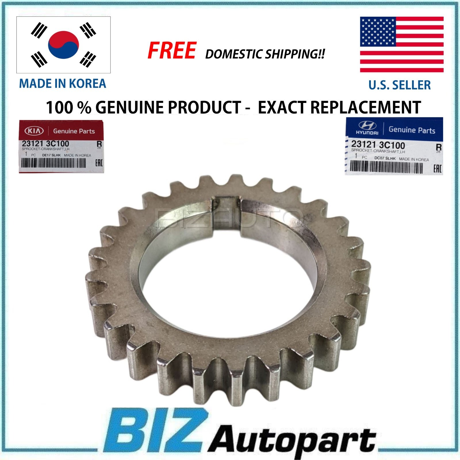 GENUINE ! CRANKSHAFT SPROCKET for 06-14 HYUNDAI KIA 3.3L 3.5L 3.8L ...