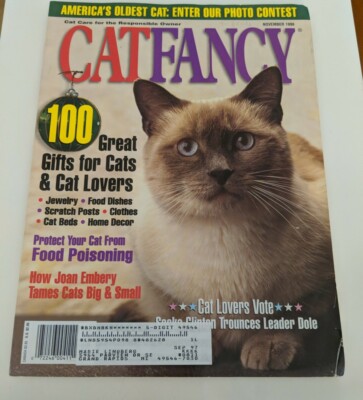 Cat Fancy Magazine November 1996. Table of contents in photos. | eBay