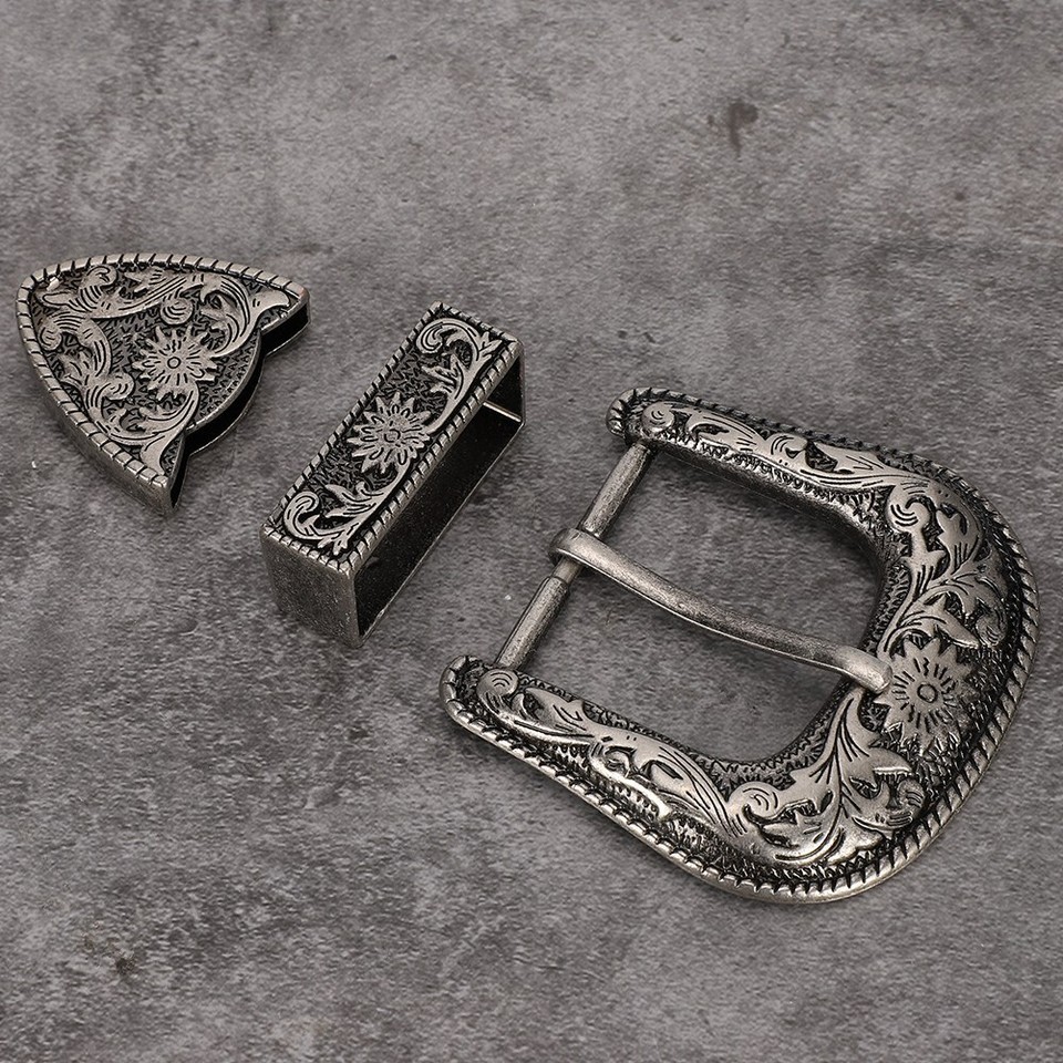 (40mm) Belt Buckle Vintage Design Belt Buckle Western Belt Buckles Set ...