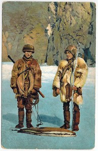 Tungus People at Ice of Ohhota Sea , Russian Far East, 1910s | eBay