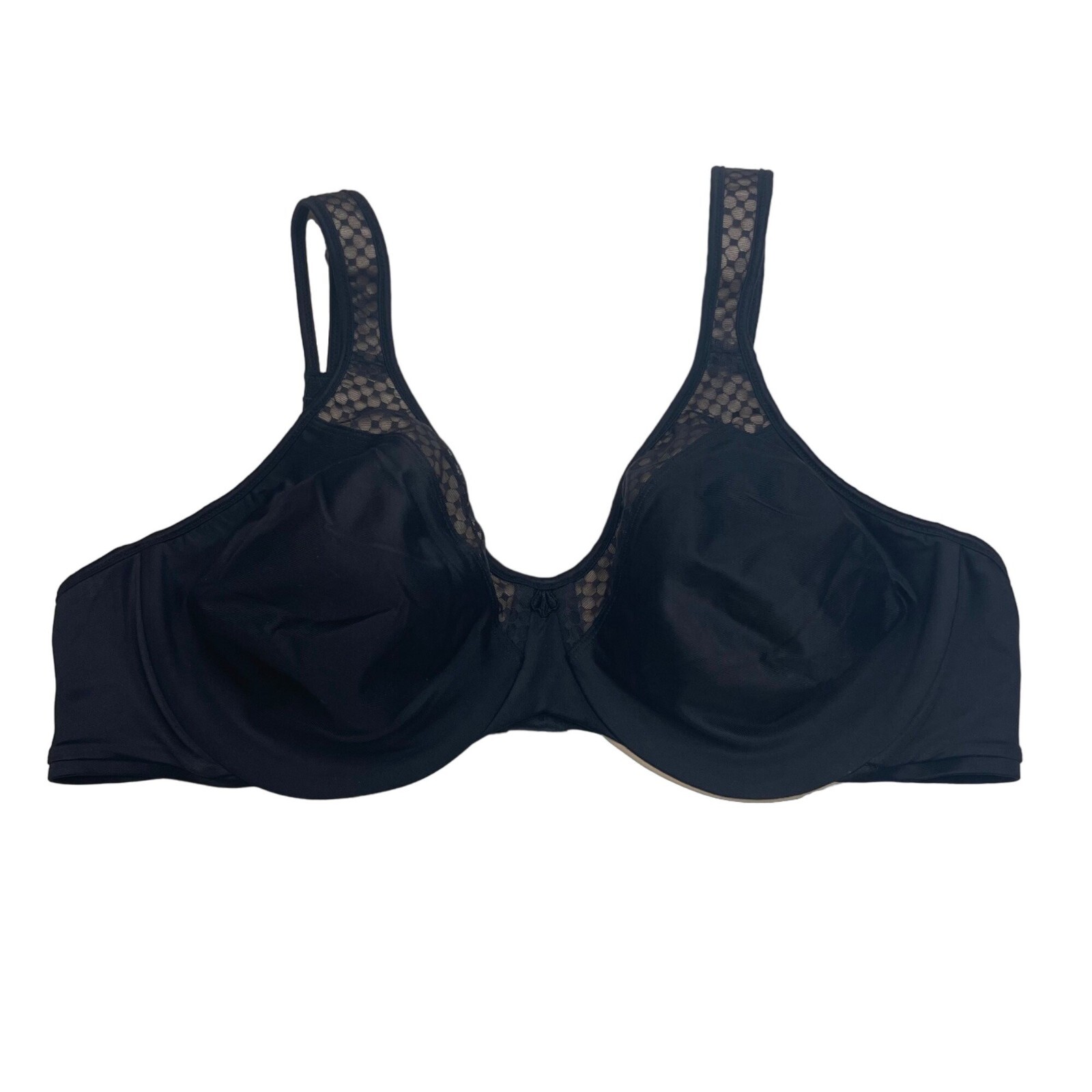Bali 42C Black Silky Smooth Lining Bra Underwire Wide… - Gem