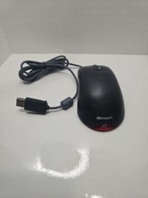 Vintage Black Microsoft Wheel Mouse Optical USB Mouse 1.1/1.1a ...