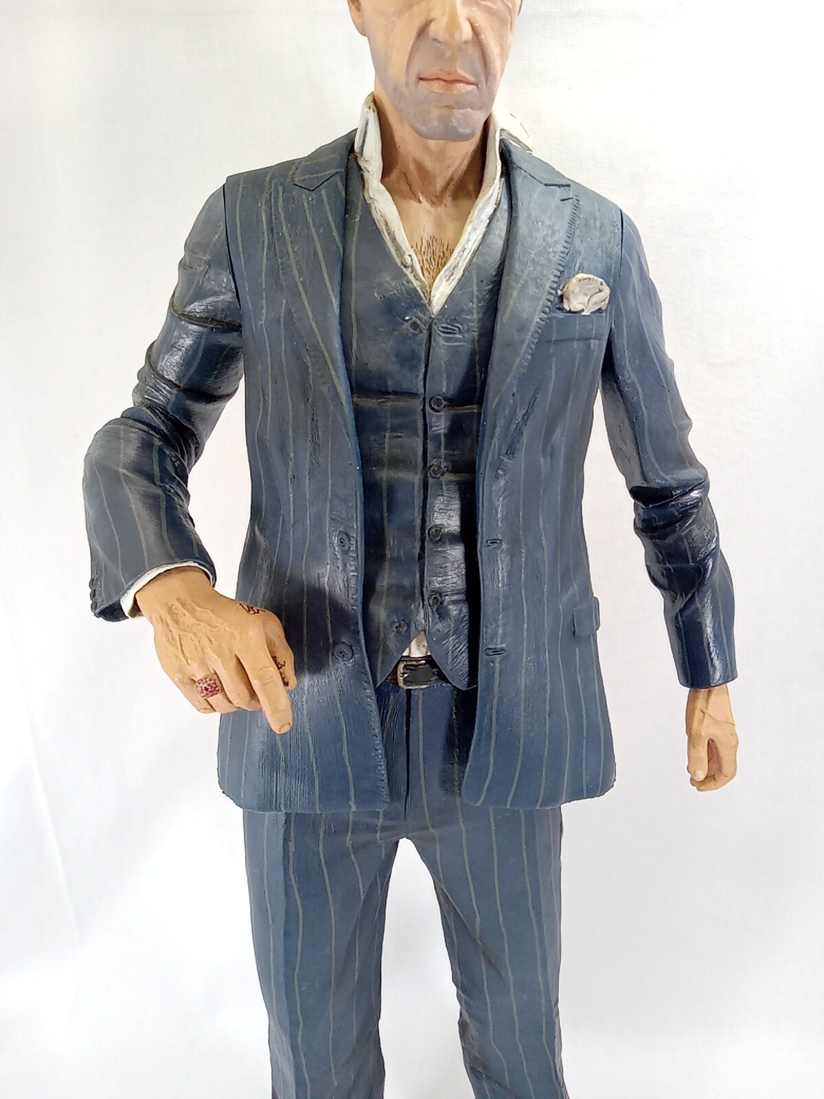 NECA Scarface TONY MONTANA 1/4 Scale 18" Talking Action Figure Blue ...