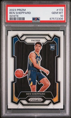 Ben Sheppard 2023-24 White Prizm RC /175 PSA 10 ROOKIE POP 4 - Indiana ...