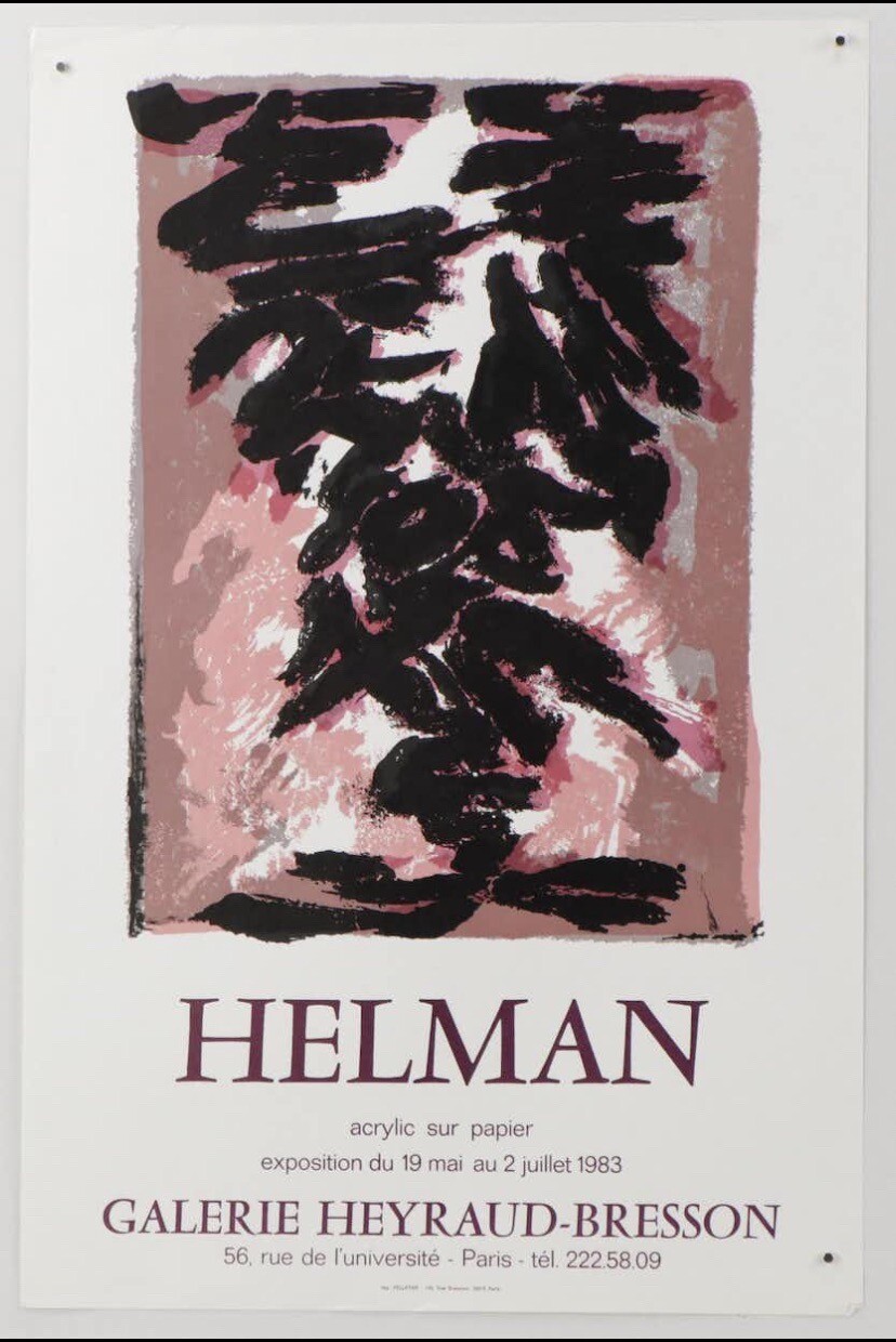 ROBERT HELMAN 1983 RARE ORIGINAL VINTAGE French Art Exhibition Poster ...