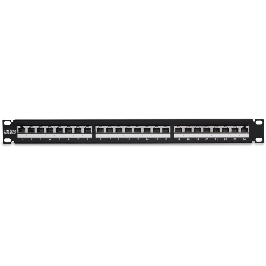 TRENDnet 24-Port Cat6A Shielded 1U Patch Panel (tc-p24c6as) (tcp24c6as ...