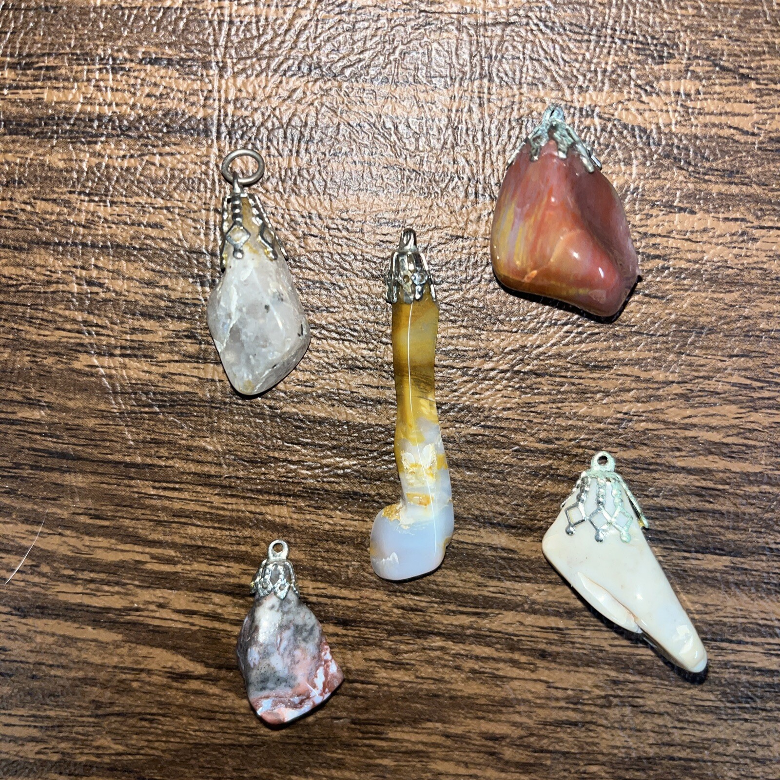 5 Vintage Natural Stone Charms Polished BD3 4 | eBay