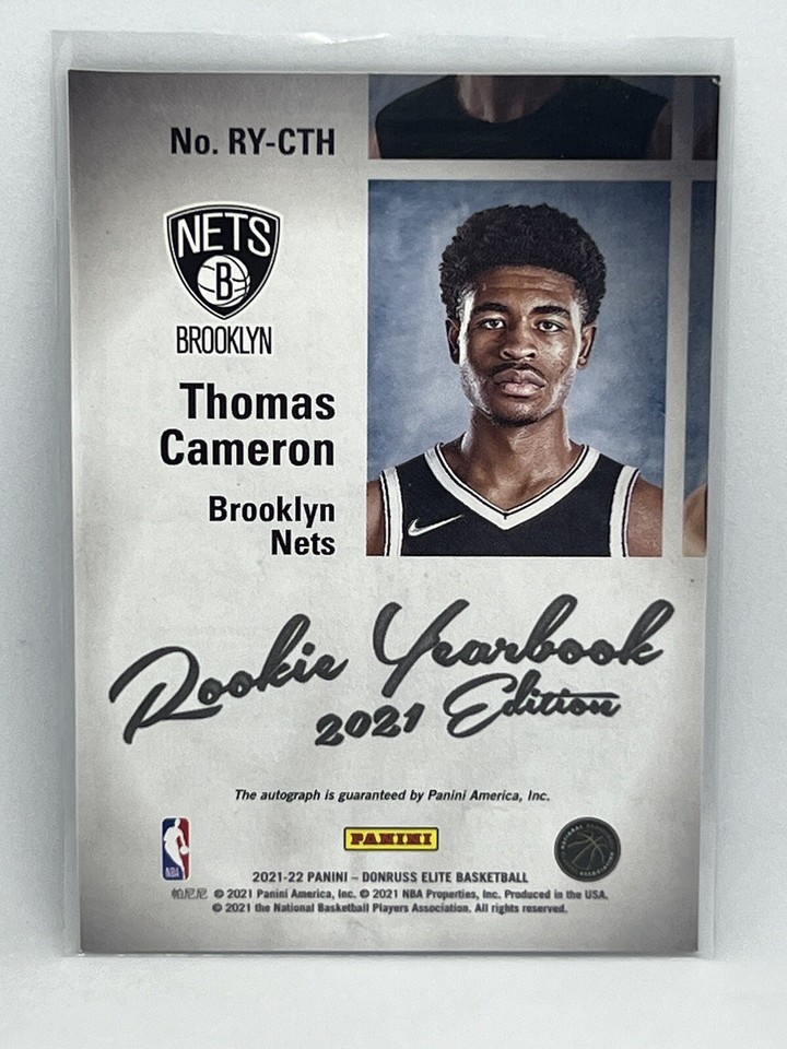 CAMERON THOMAS 2021-22 DONRUSS ELITE ROOKIE YEARBOOK AUTOGRAPHS ...