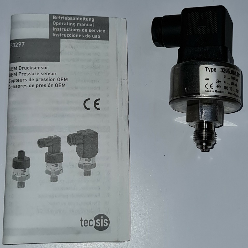 TECSIS TYPE 3396.081.001 PRESSURE TRANSMITTER 0-100 BAR 4145765 | eBay