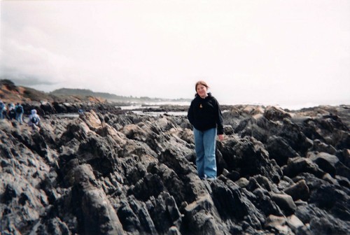 Found Color Photo Early 2000s Woman Standing On Rocky Ocean Bay #2 | eBay