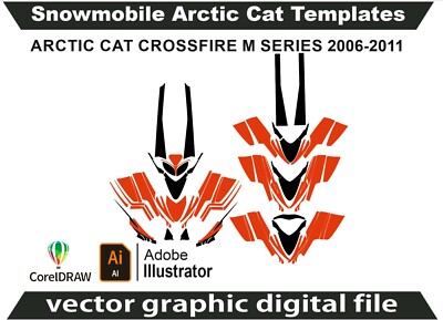 Snowmobile ARCTIC CAT CROSSFIRE M series 2006-2011 Templates AI CDR EPS ...