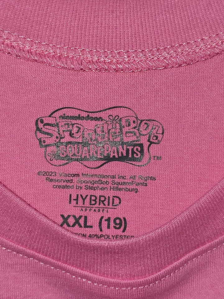 Nickelodeon NEW♈Junior's SS T shirt size 2XL (19)~Pink SpongeBob ...