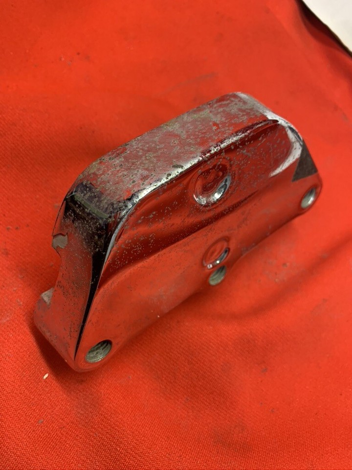 00-07 HARLEY SOFTAIL FLT FXR CHROME FRONT BRAKE CALIPER BACK PLATE HALF ...