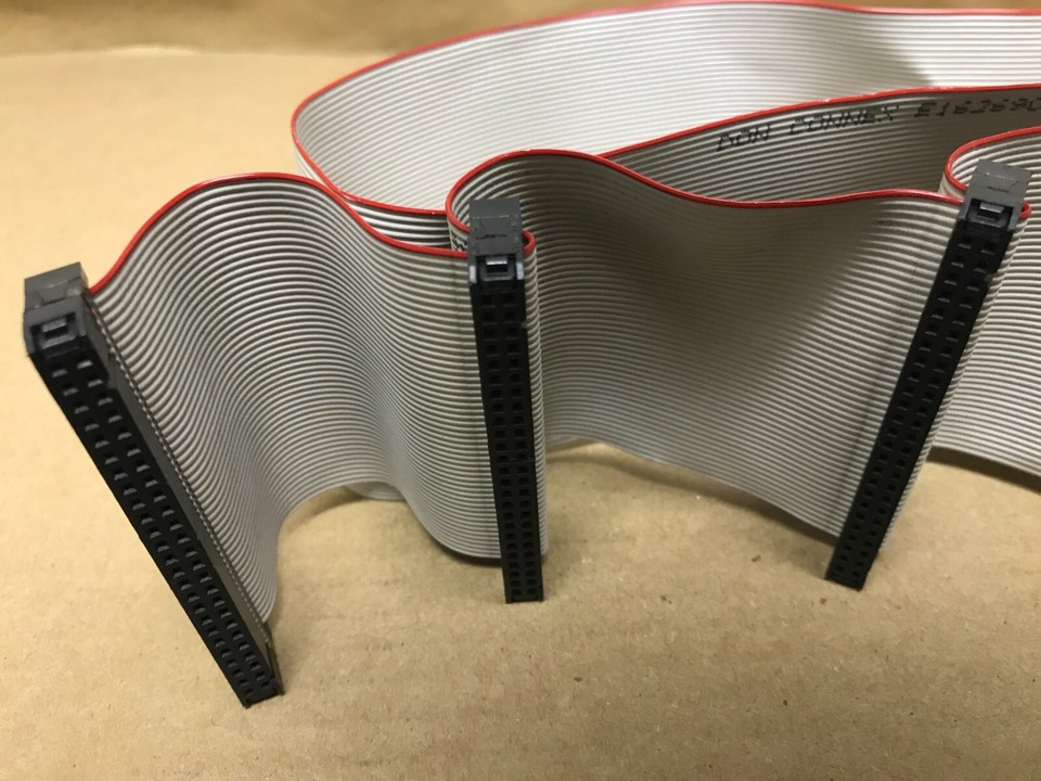 50-Pin SCSI 8-Connector Internal Ribbon Cable 3' | eBay