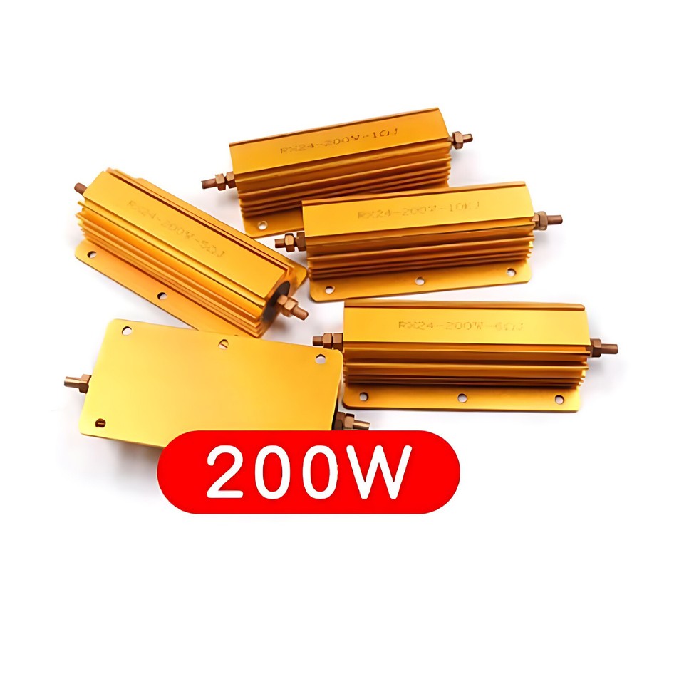 100 200 300 500W Watt High Power Golden Aluminium Load Metal Resistor ...