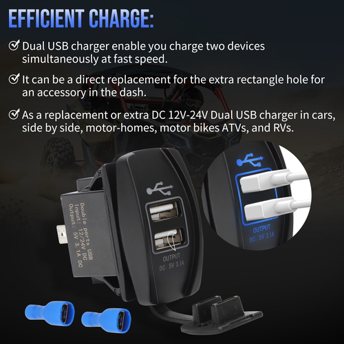 Universal Turn Signal Street Legal Rocker Switch Horn Kit ATV UTV SXS ...