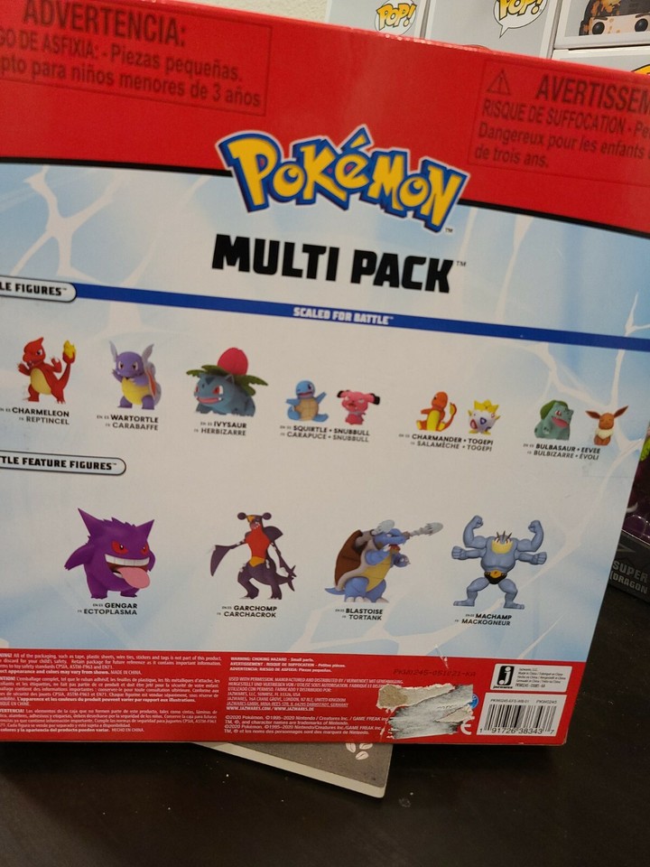 Pokemon Multi Pack 10 Battle Figures Pikachu Charmander Gengar Eevee ...