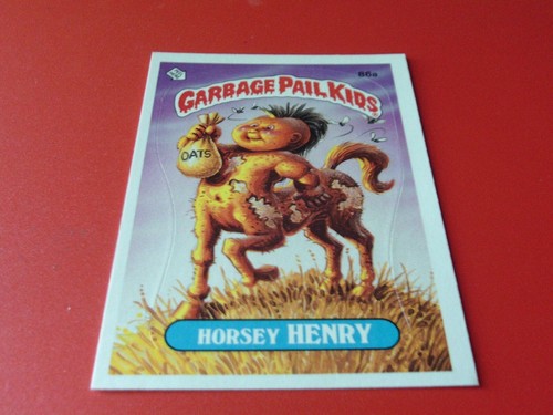 1986 TOPPS HORSEY HENRY GARBAGE PAIL KIDS # 86 a STICKER SERIE 3 MINT+ ...