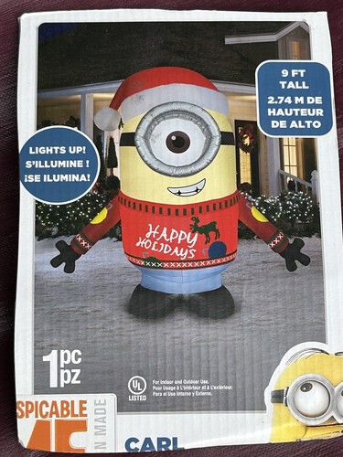 NEW Gemmy 9’ Despicable Me Minion Carl Lighted Christmas Inflatable ...