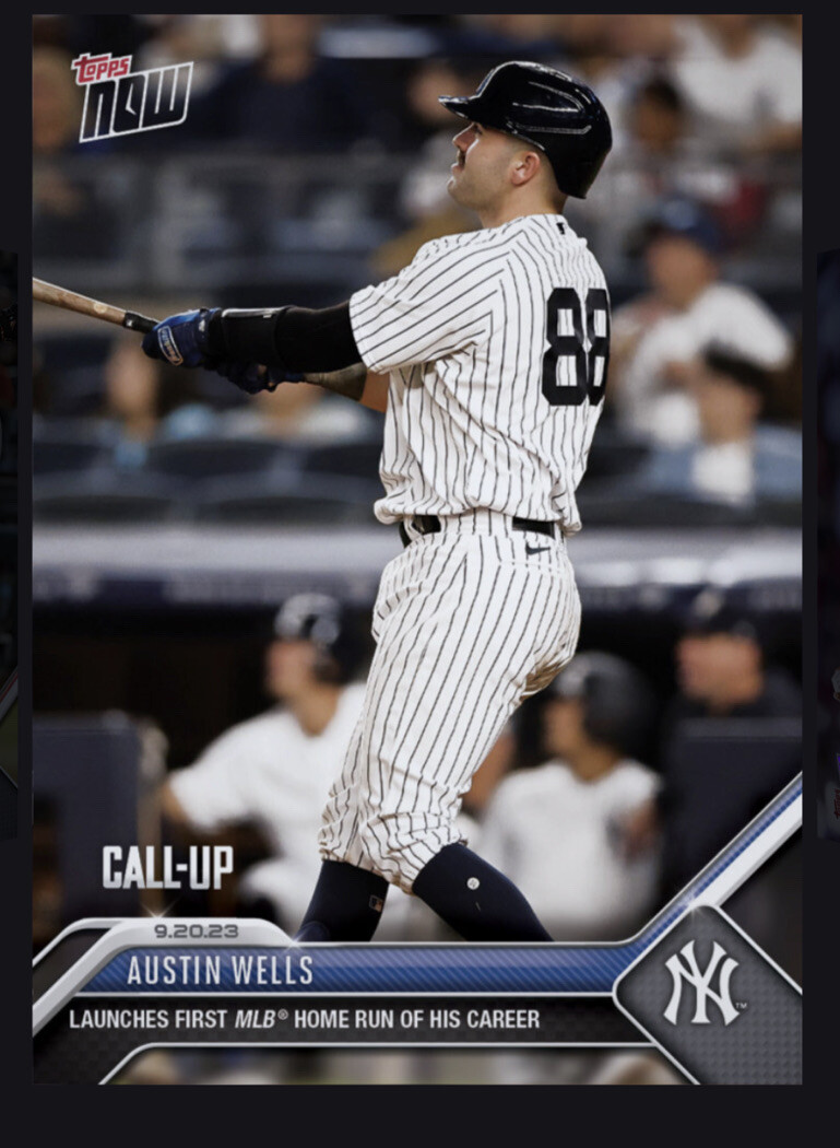 2023 TOPPS NOW 9/20-First Home Run Rookie-AUSTIN WELLS (Topps Bunt ...