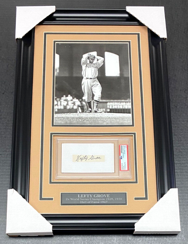 LEFTY GROVE SIGNED AUTOGRAPHED INDEX FRAMED 8X10 PHOTO PSA COA | eBay