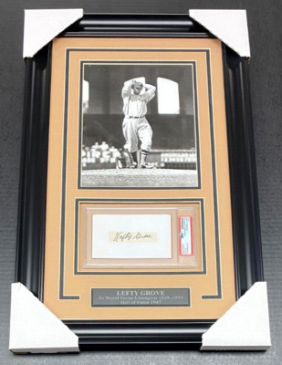 LEFTY GROVE SIGNED AUTOGRAPHED INDEX FRAMED 8X10 PHOTO PSA COA | eBay