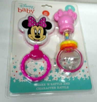 MIB Disney Babies Baby Minnie Mouse Shake N Rattles Pair MOC* | eBay
