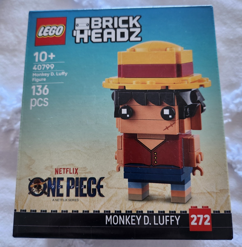 Lego BRICKHEADZ One Piece 40799 Monkey D. Luffy Brand New Sealed set ...