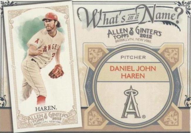 2012 Topps Allen & Ginter's - What's in a Name? Dan Haren #WIN86 for ...