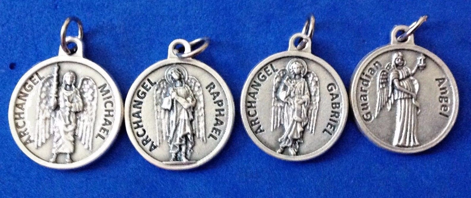 Lot 4 Archangel St Medals Michael Gabriel Raphael Guardian Angel Saint ...