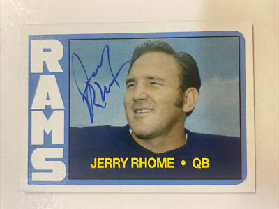 Jerry Rhome Autographed Custom Football Card Los Angeles Rams A-116 | eBay