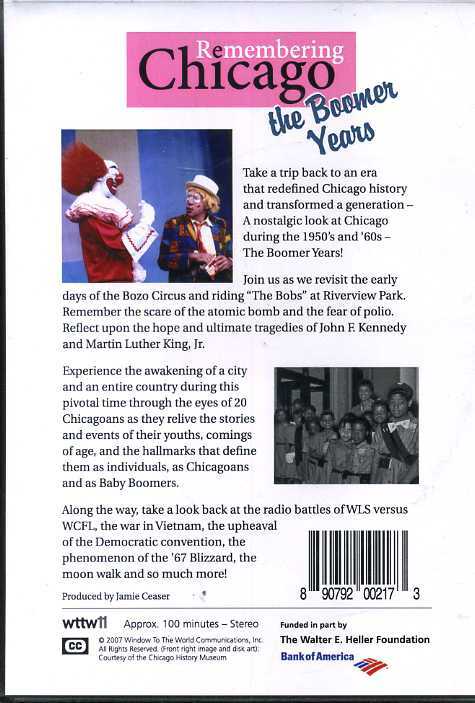 NEW Remembering Chicago The Boomer Years DVD MOVIE BABY BOOMERS YEARS ...