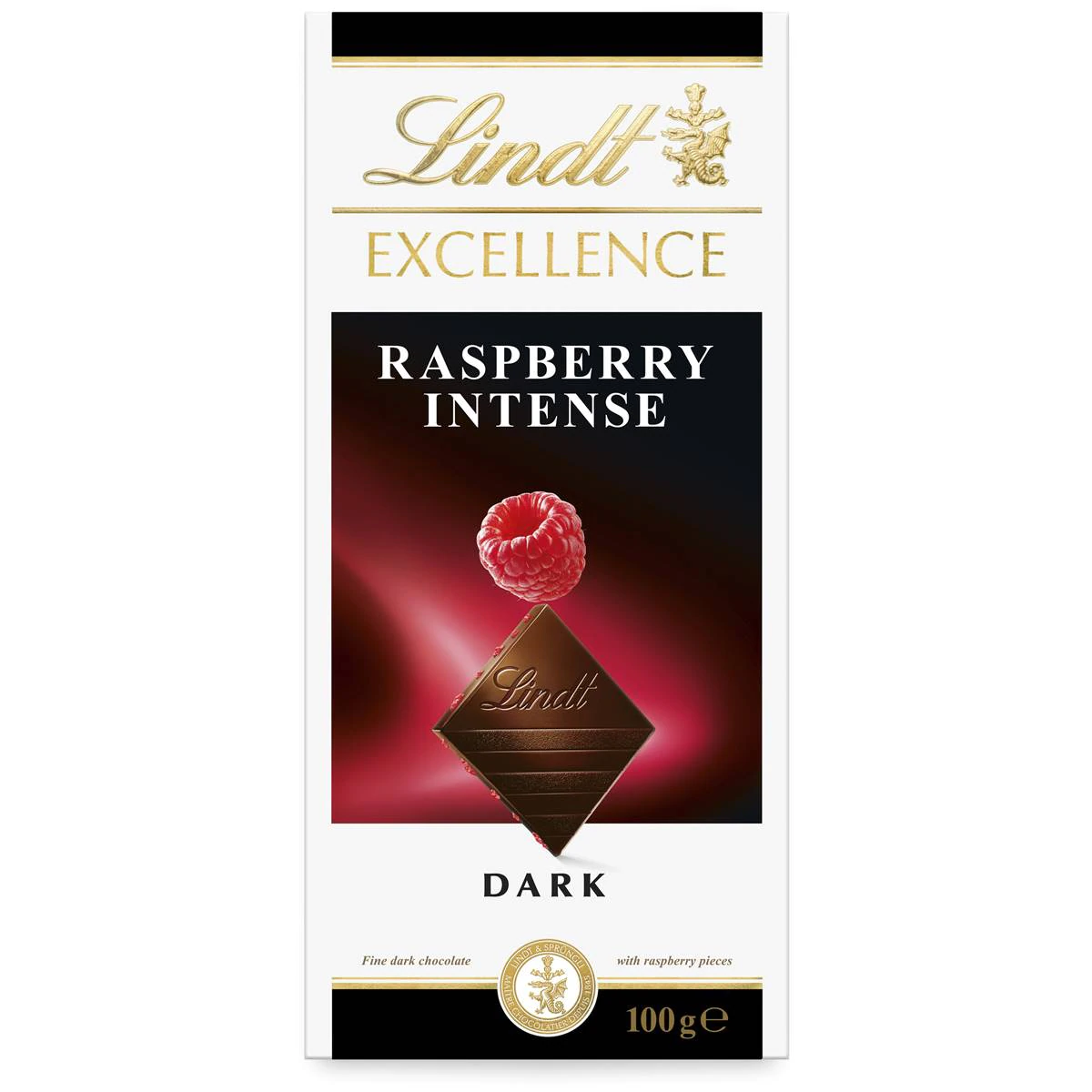 Lindt Excellence Raspberry Intense Dark Chocolate Block 100g | eBay