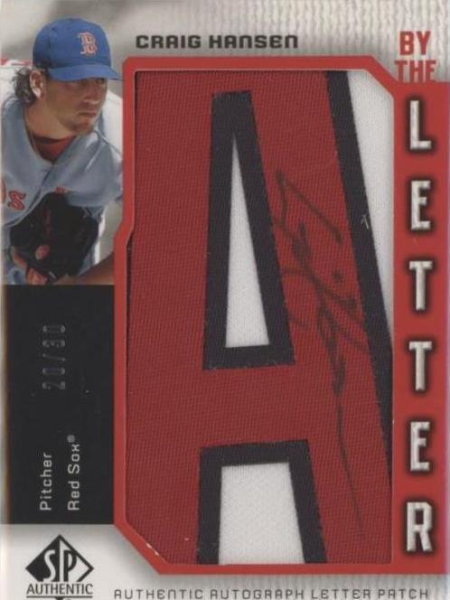 2006 SP Authentic - By the Letter Autographs Craig Hansen #BL-CH Letter ...