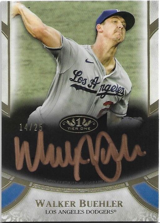 2021 Topps Tier One WALKER BUEHLER Bronze Ink Auto /25 | eBay