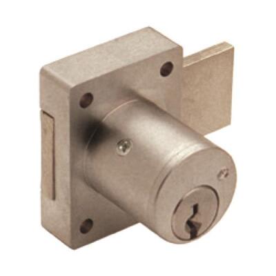 26D KD #101 Drawer Lock, 1-1/8" Length, Schlage C Keyway, Satin Chrome ...