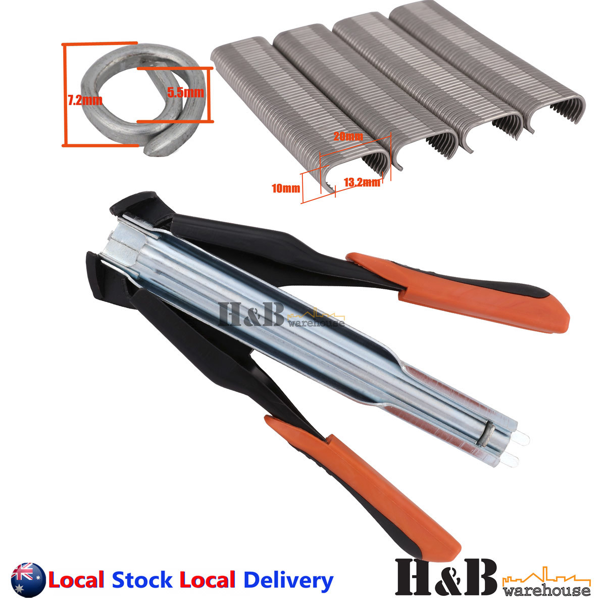C7 SR8 Hog Ring Gun C Clip Auto Feed Fence Fencing Nailer Pliers Wire ...