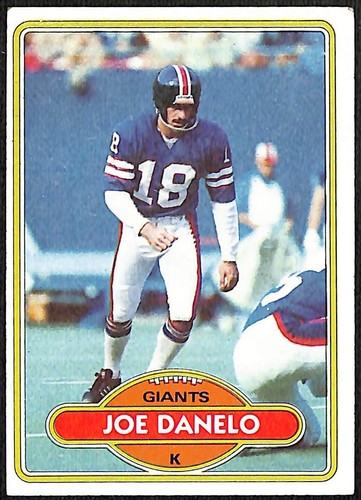 1980 Topps Joe Danelo #454 New York Giants | eBay