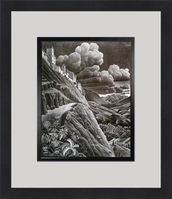 M.C. Escher - Castrovalva Custom Gallery Framed Print | eBay