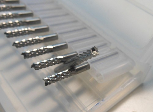 10pcs 0.051" 1.3mm Carbide End Mill Engraving Bits CNC PCB Machinery 1/ ...