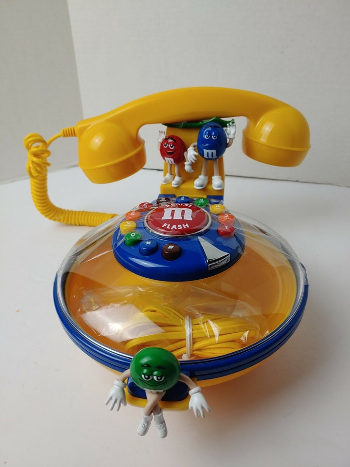 M&M’s Animated Pendulum Cuckoo Wall Clock Yellow & Red. + Yellow Phone ...