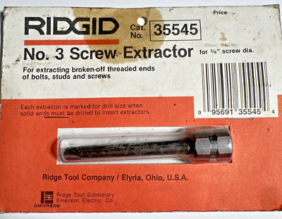 Rigid 35545 No 3 Screw Extractor | eBay