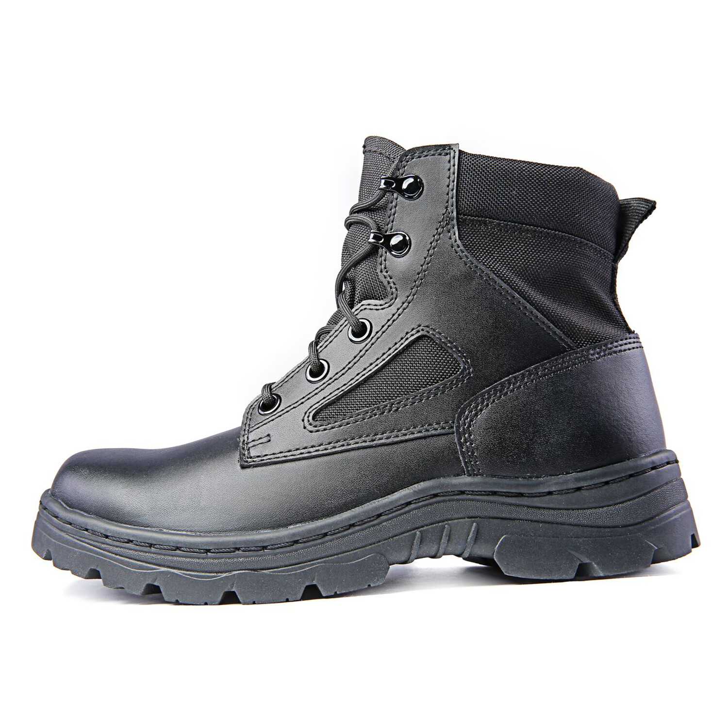 Ridge Men 6" Leather Non-Slip Tactical Military Work Black Shoe Boot | eBay