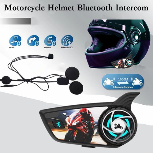 Motorcycle Waterproof Helmet Bluetooth Headset Intercom HandsFree ...