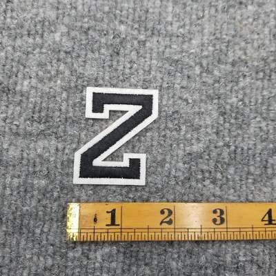 Vintage Letter Z Patch Black White | eBay