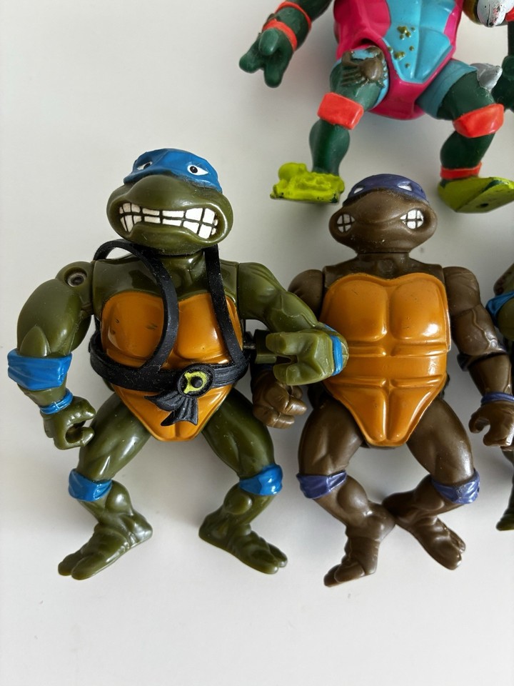 Vintage 1988 Teenage Mutant Ninja Turtles Figure Bundle X6 | eBay Australia