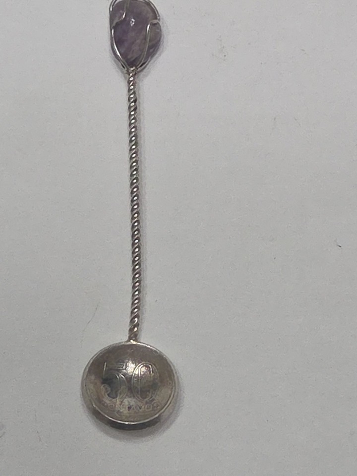 6 Brazilian Coin 50 Centavos Souvenir Spoons Semi Precious Stone ...