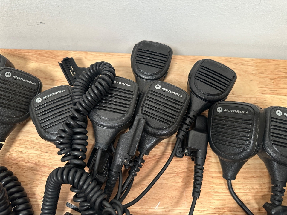 LOT OF 10 Motorola Speakers Microphones PMMN4045A XTS 1500 - XTS 2500 ...